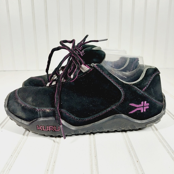 KURU | Shoes | Kuru Chicane Black Suede Leather Purple Hiking Trail ...